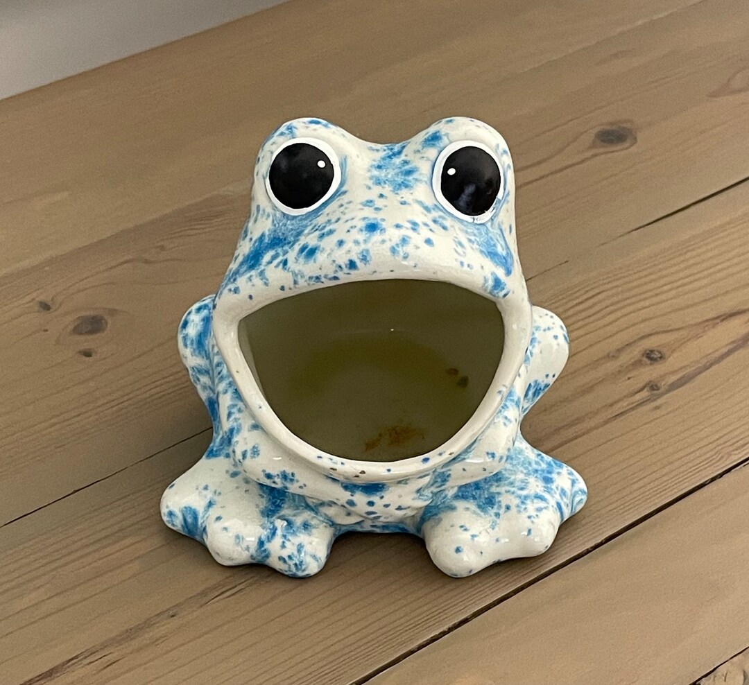 Vintage Big Mouth Ceramic Frog Sink Scrubby Holder SO CUTE - Etsy