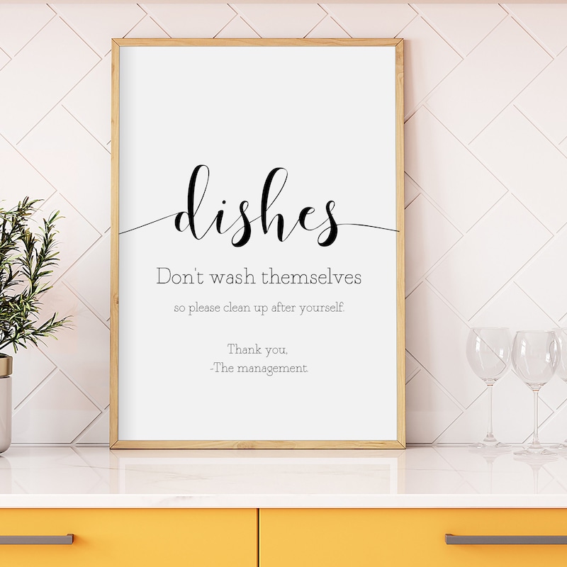 Wash Dishes Sign - Etsy Australia