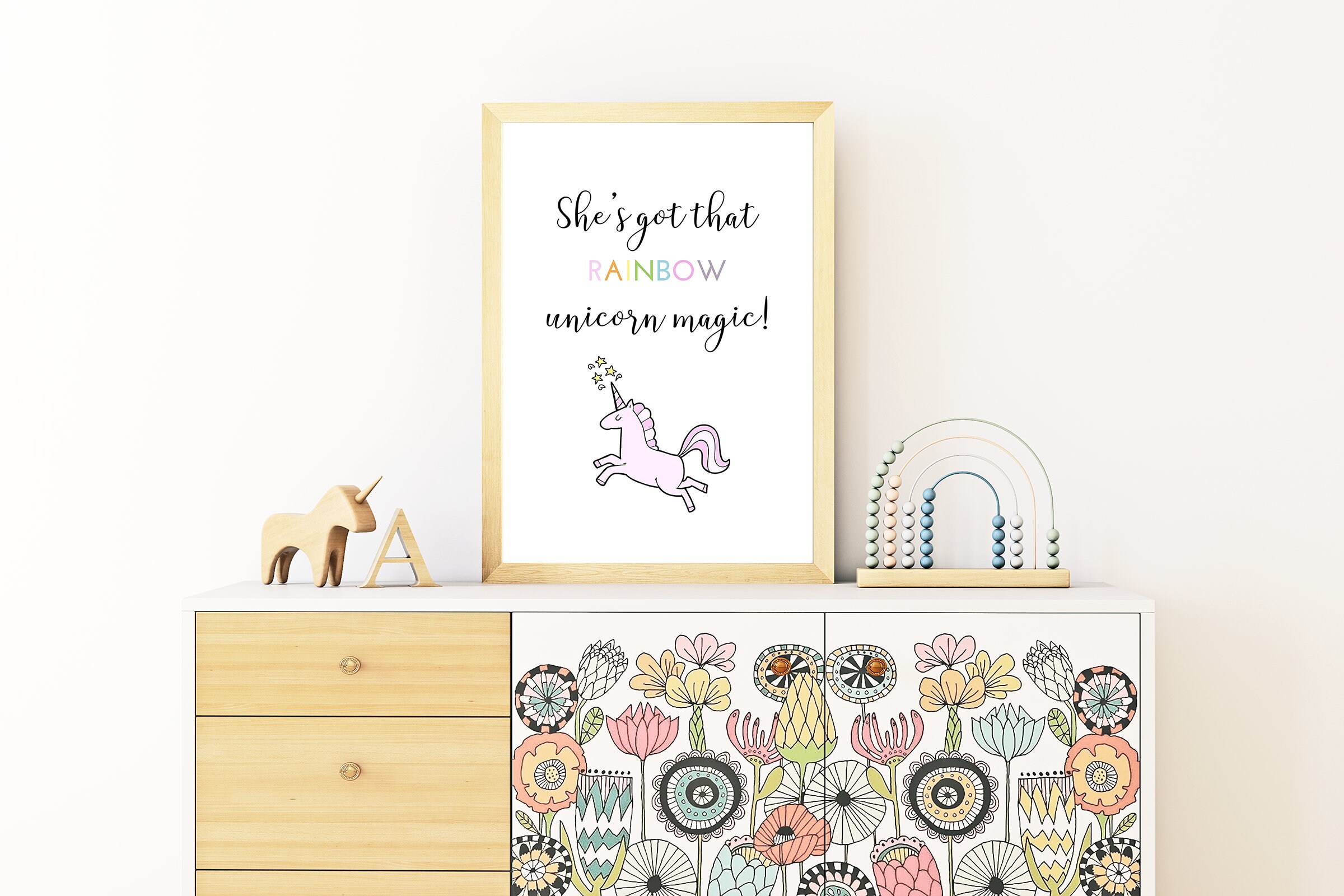Rainbow Unicorn Magic Unicorn Wall Art Unicorn Printable - Etsy