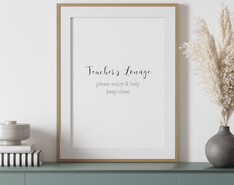 Teachers Lounge Sign - Etsy