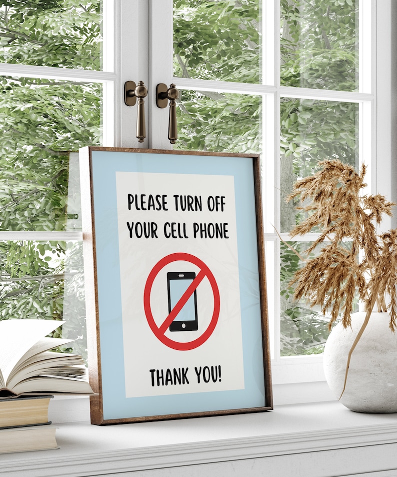 Please Turn off Your Cell Phone Thank You, Cell Phone off Sign, No Cell ...