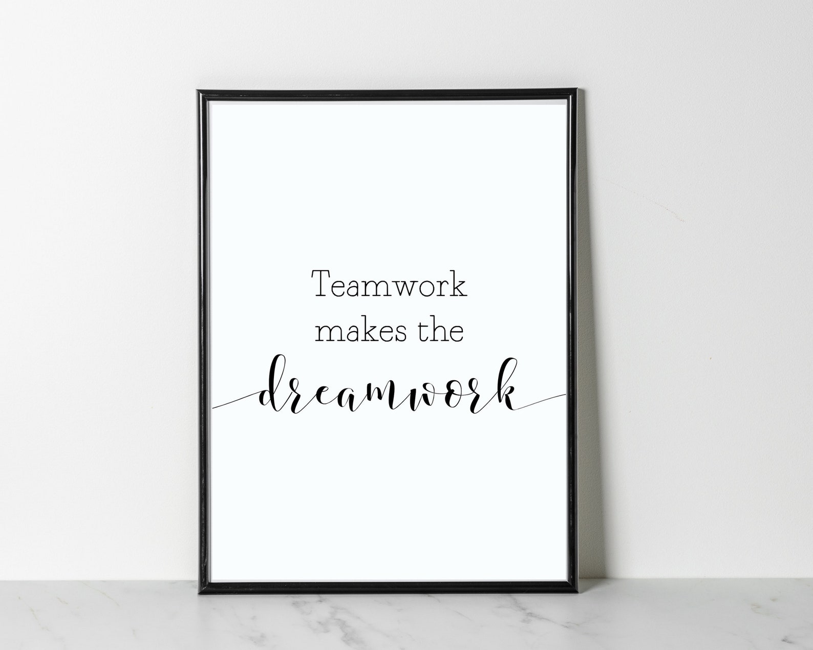 Teamwork Makes the Dreamwork Teamwork Quote Teamwork Sign | Etsy