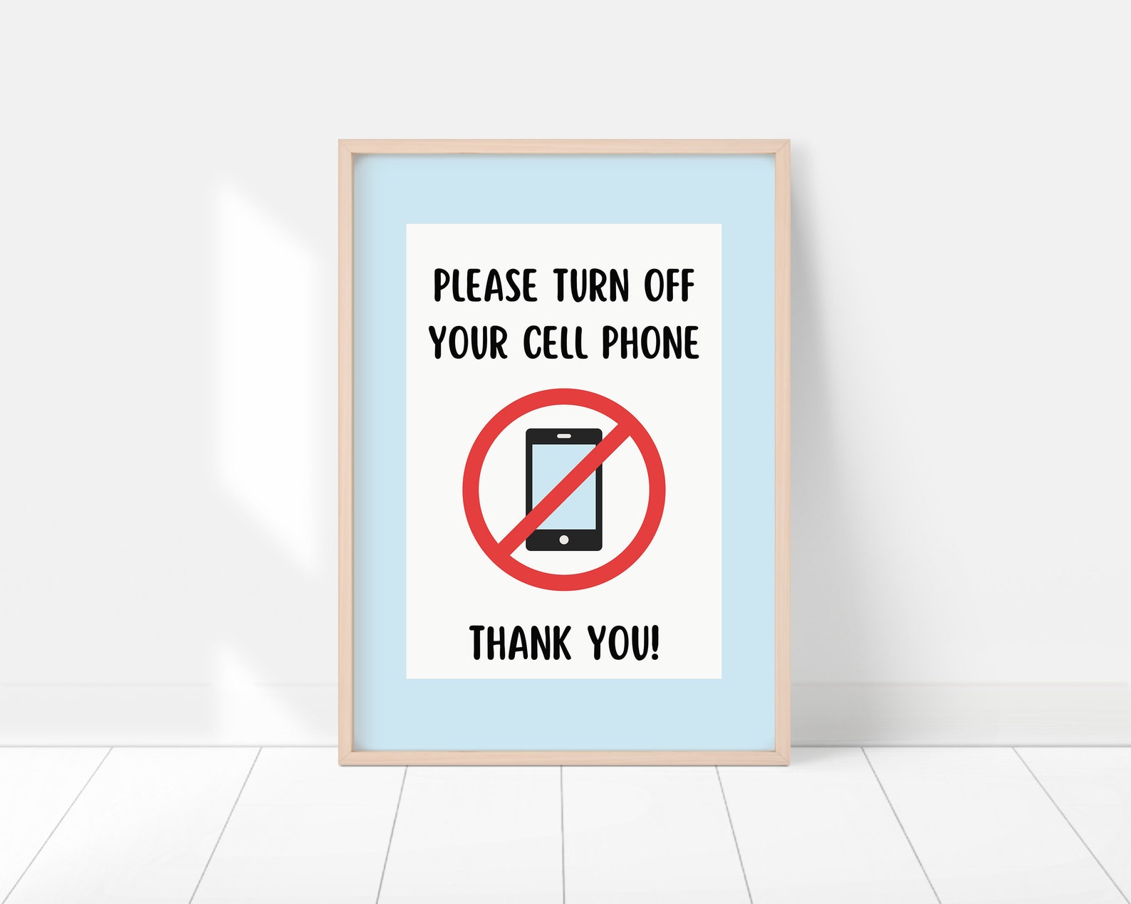 Please Turn off Your Cell Phone Thank You, Cell Phone off Sign, No Cell ...