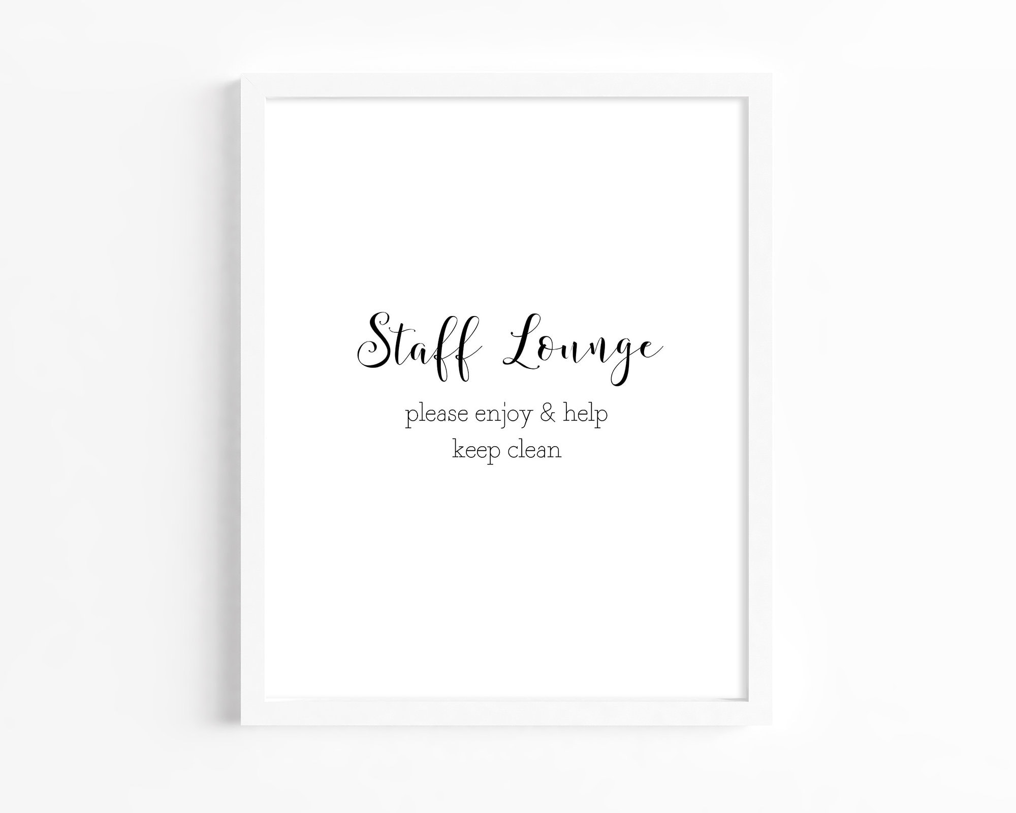 Staff Lounge Sign, Office Wall Art, Office Art, Office Signs, Staff ...