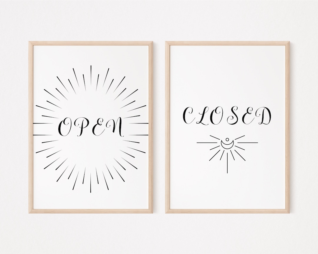 Open and Closed Sign, Open Closed, Printable Open Sign, Printable Store ...