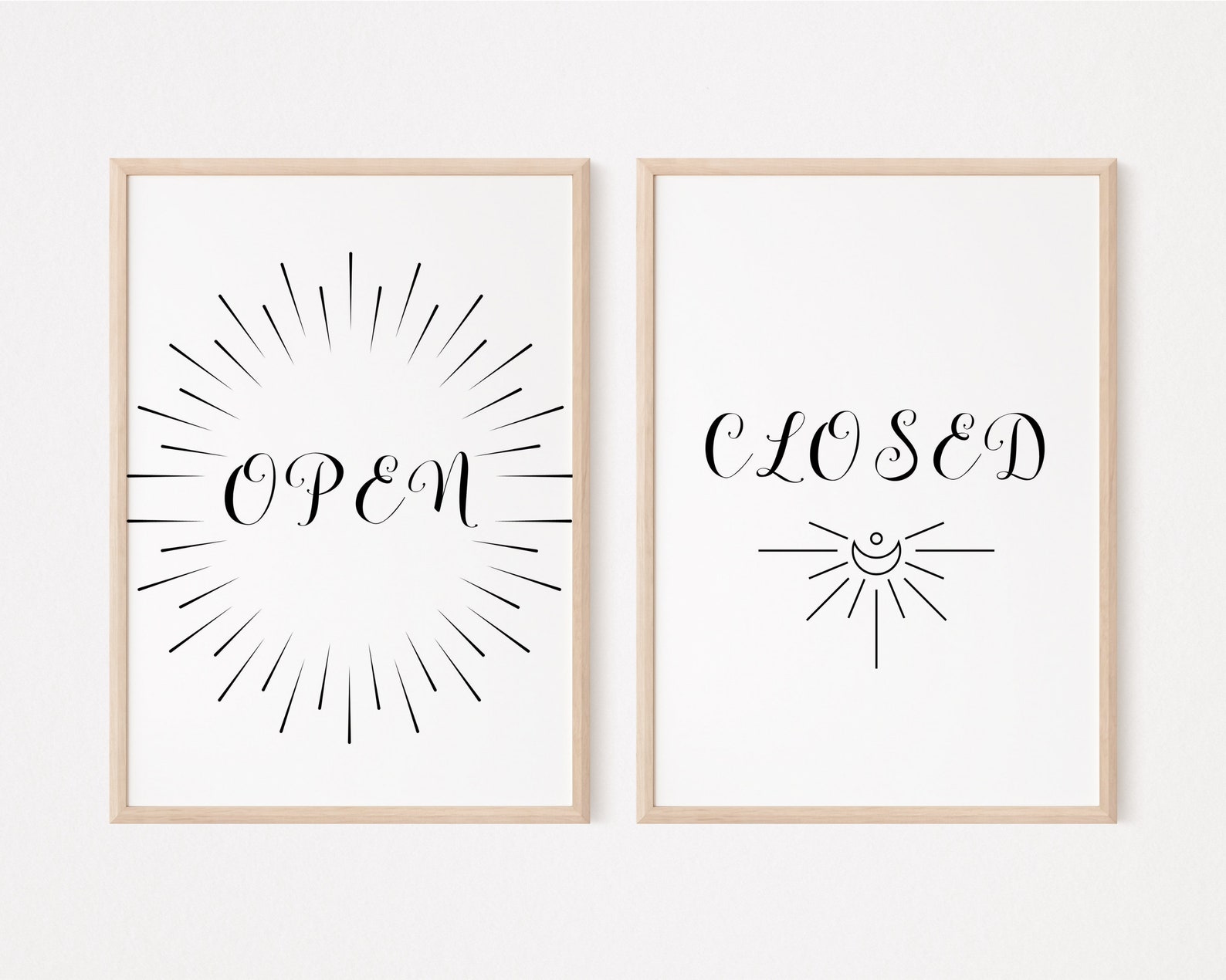 Open and Closed Sign, Open Closed, Printable Open Sign, Printable Store ...