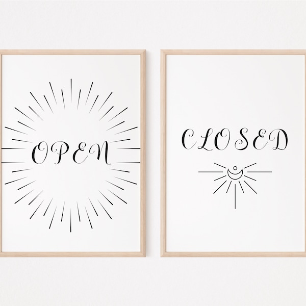 Open Closed Sign Printable - Etsy