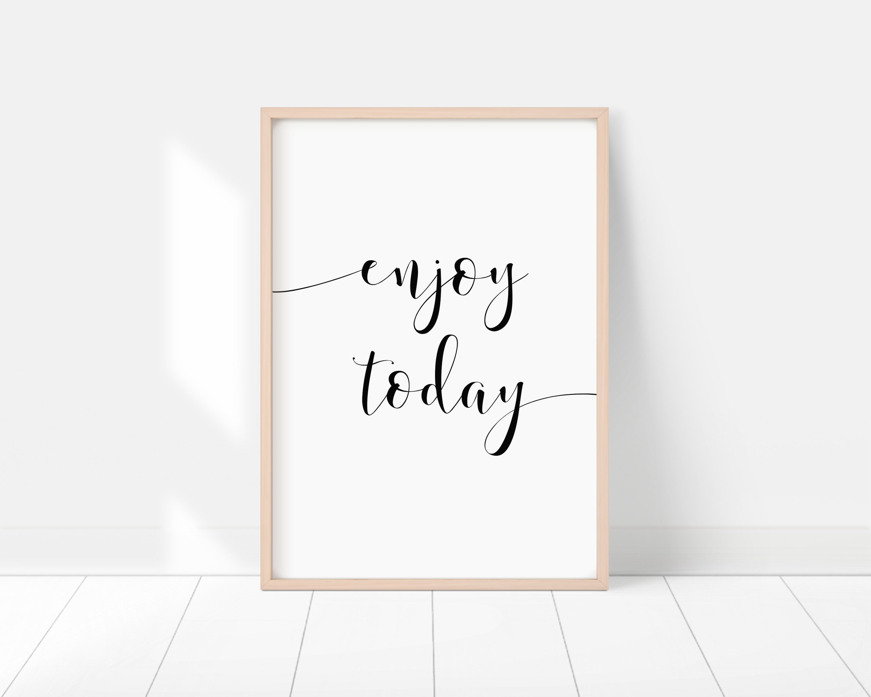 Enjoy Today Enjoy Today Print Enjoy Today Wall Art - Etsy