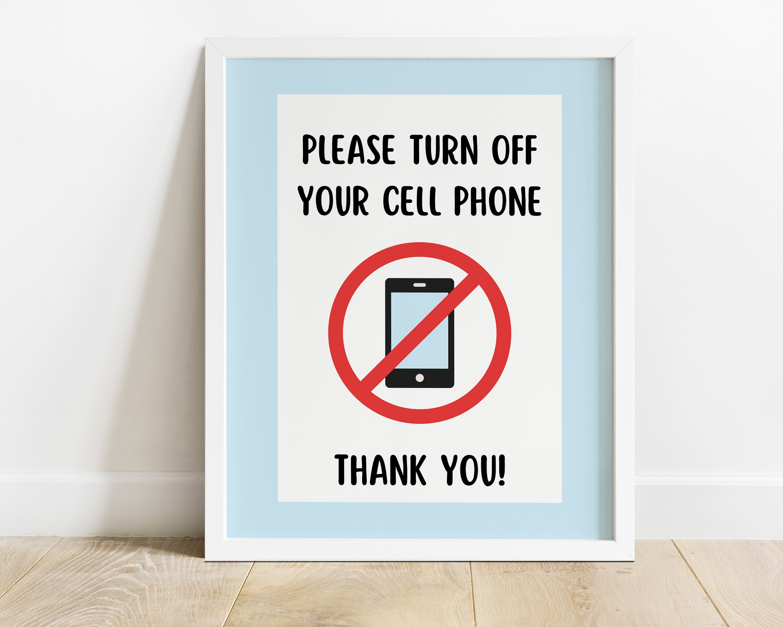 Please Turn off Your Cell Phone Thank You, Cell Phone off Sign, No Cell ...