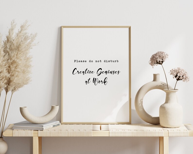 Please Do Not Disturb, Creative Geniuses at Work, Printable Office Sign ...
