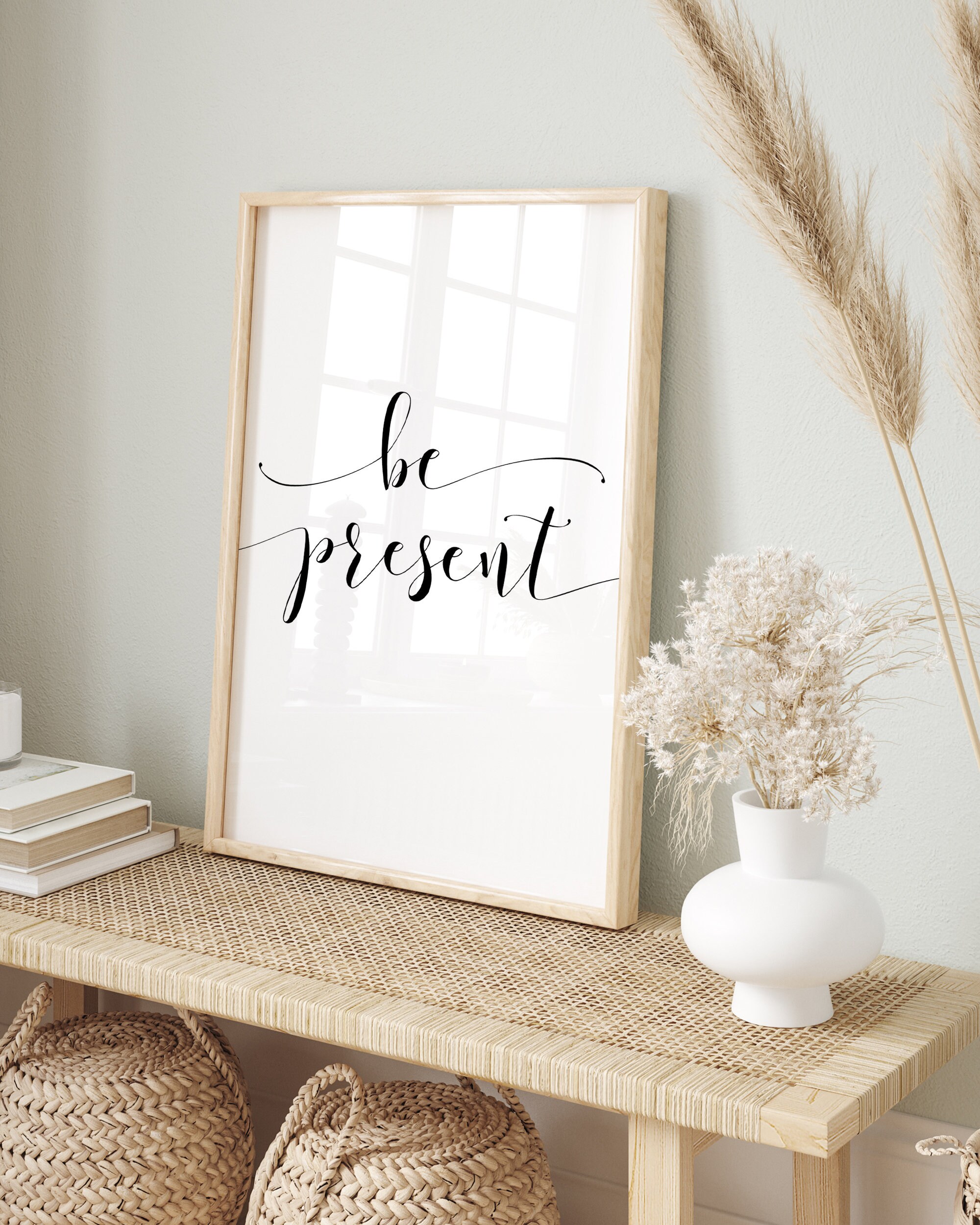 Be Present, Mindfulness Quotes, Printable Wall Art, Inspirational Wall ...