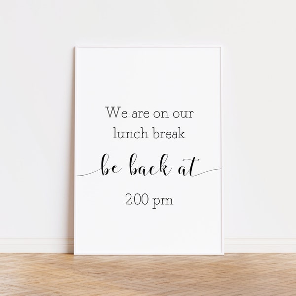 Be Right Back Sign - Etsy