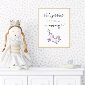 Rainbow Unicorn Magic, Unicorn Wall Art, Unicorn Printable, Printable ...