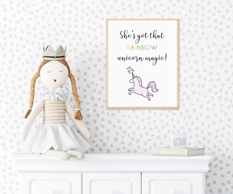 Rainbow Unicorn Magic, Unicorn Wall Art, Unicorn Printable, Printable ...
