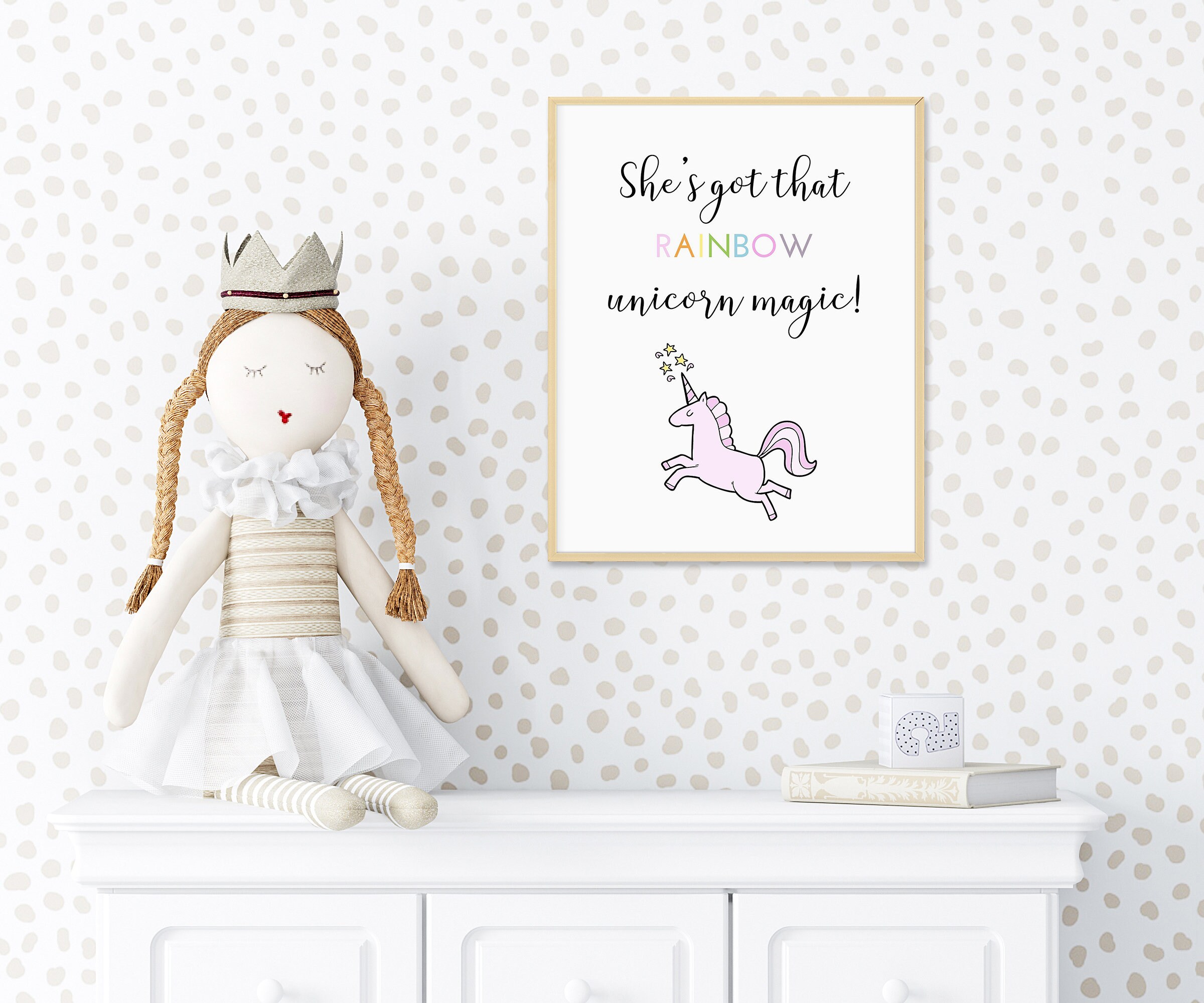 Rainbow Unicorn Magic Unicorn Wall Art Unicorn Printable - Etsy
