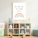In a Sky Full of Clouds Be a Rainbow Rainbow Art Kids Room - Etsy