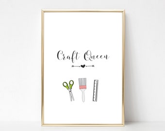 Craft Room Wall Art | Etsy