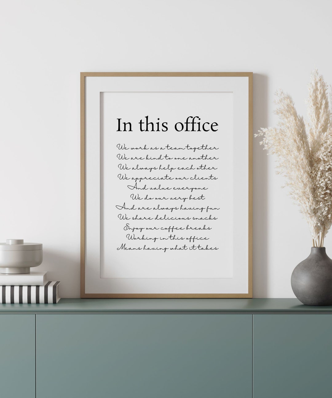 In This Office, Office Wall Art, Office Sign, Office Decor, Printable ...