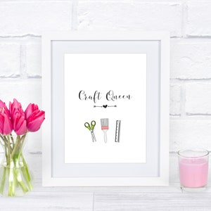 Craft Queen Craft Room Sign Craft Room Decor Craft Room | Etsy