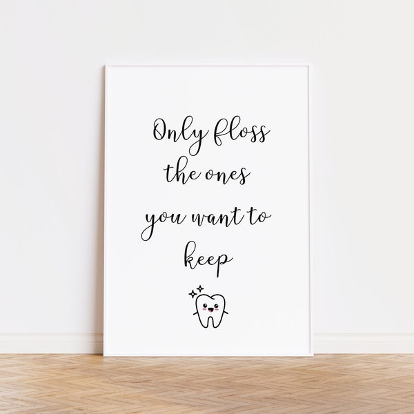 Floss Teeth Decor - Etsy