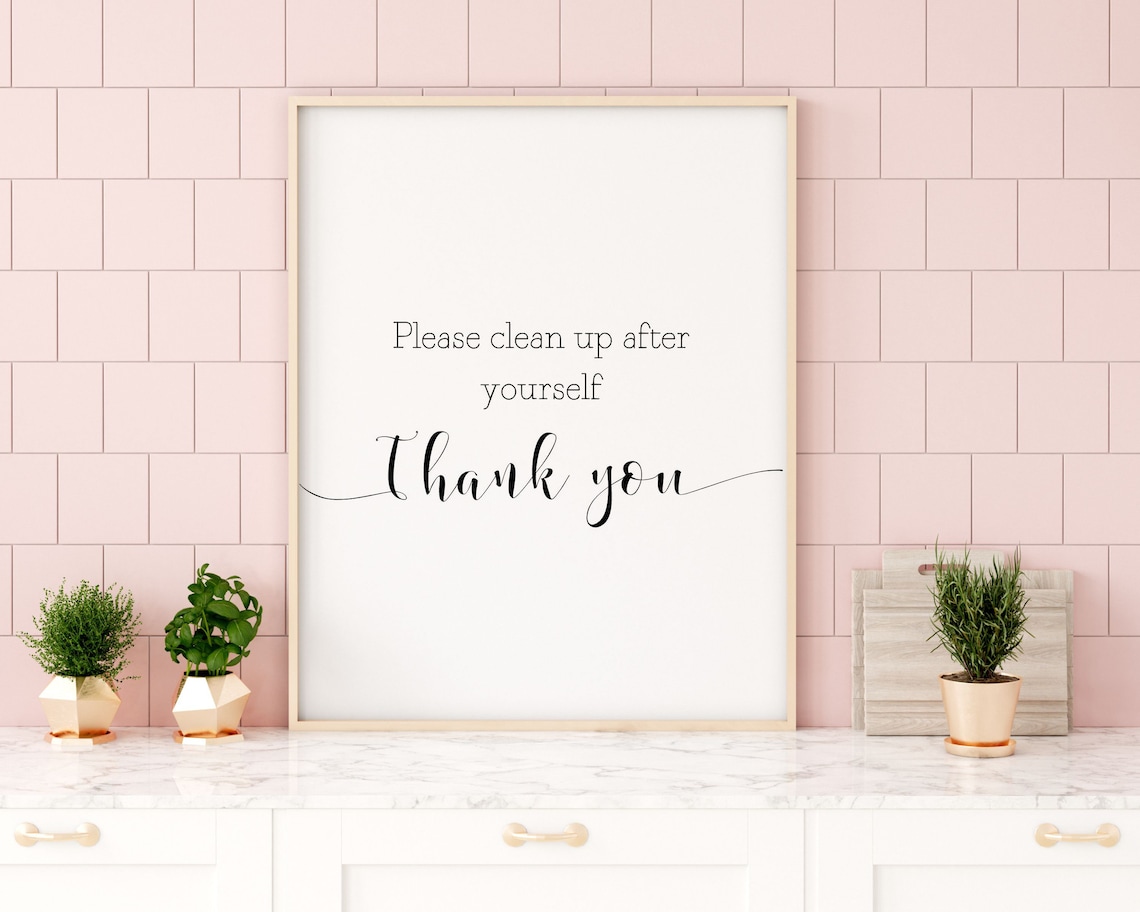 Please Clean up After Yourself Clean up Sign Break Room - Etsy