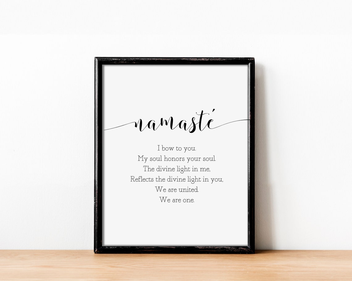 Namaste Sign, Namaste Quote, Namaste Print, Namaste Art, Namaste ...