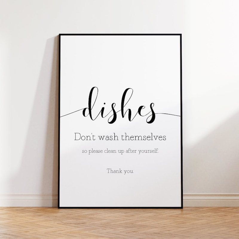 Wash Dishes Sign - Etsy