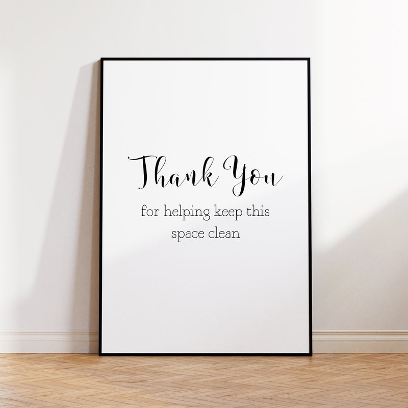 Clean up After Yourself Bathroom Sign - Etsy