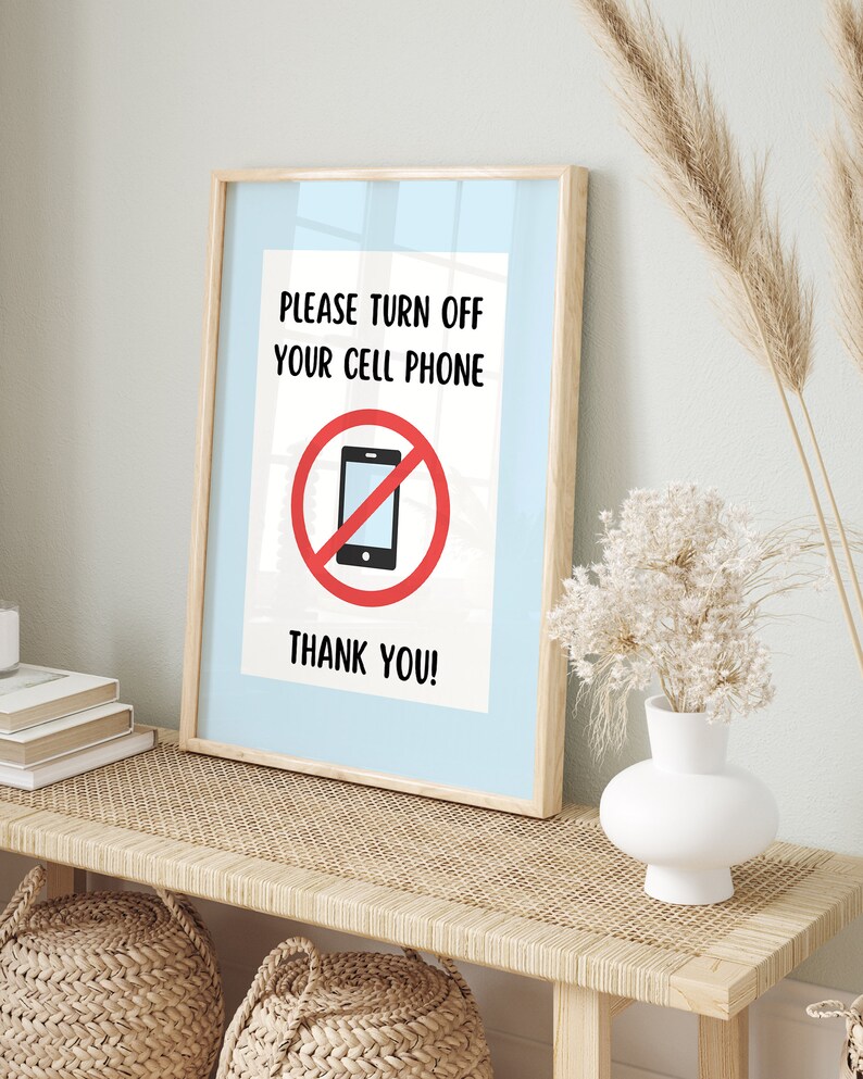 Please Turn off Your Cell Phone Thank You, Cell Phone off Sign, No Cell ...