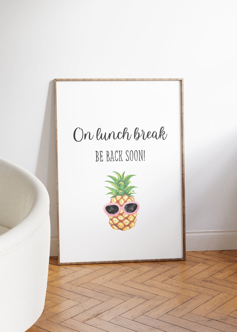 On Lunch Break, Be Back Soon, Closed for Lunch, Office Sign, Printable ...