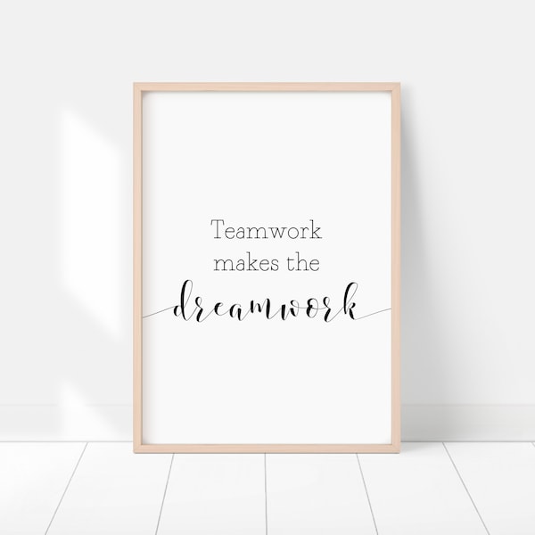Teamwork Poster - Etsy