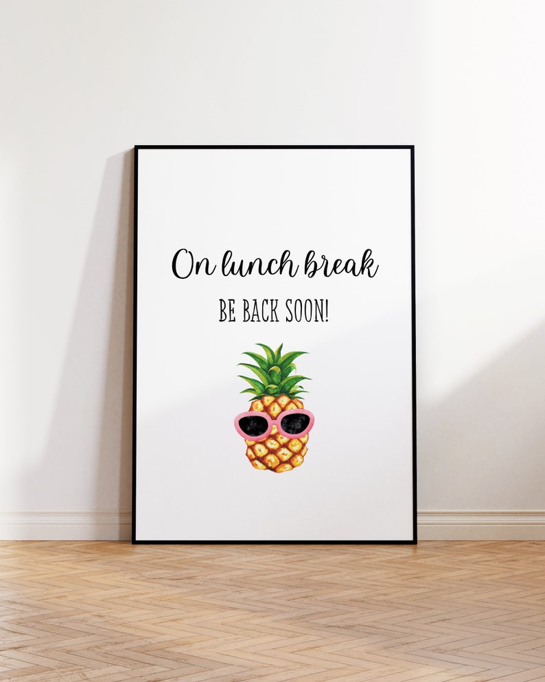 On Lunch Break, Be Back Soon, Closed for Lunch, Office Sign, Printable ...