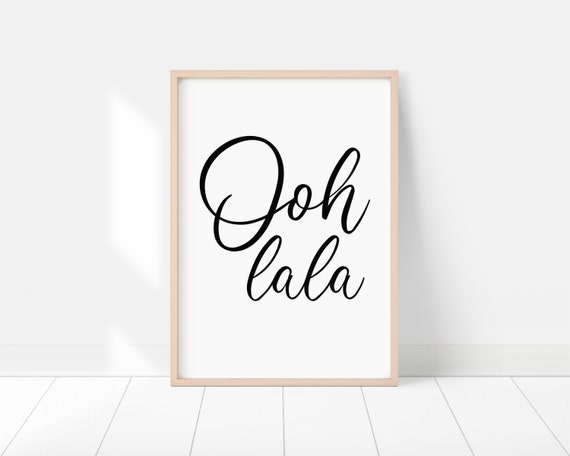 Ooh Lala Print Ooh Lala Poster Bathroom Art Print Black and - Etsy