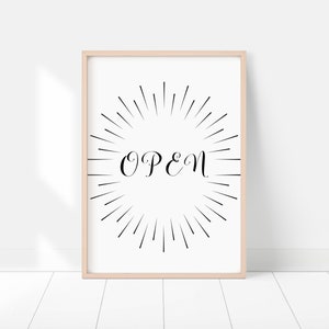 Open and Closed Sign, Open Closed, Printable Open Sign, Printable Store ...