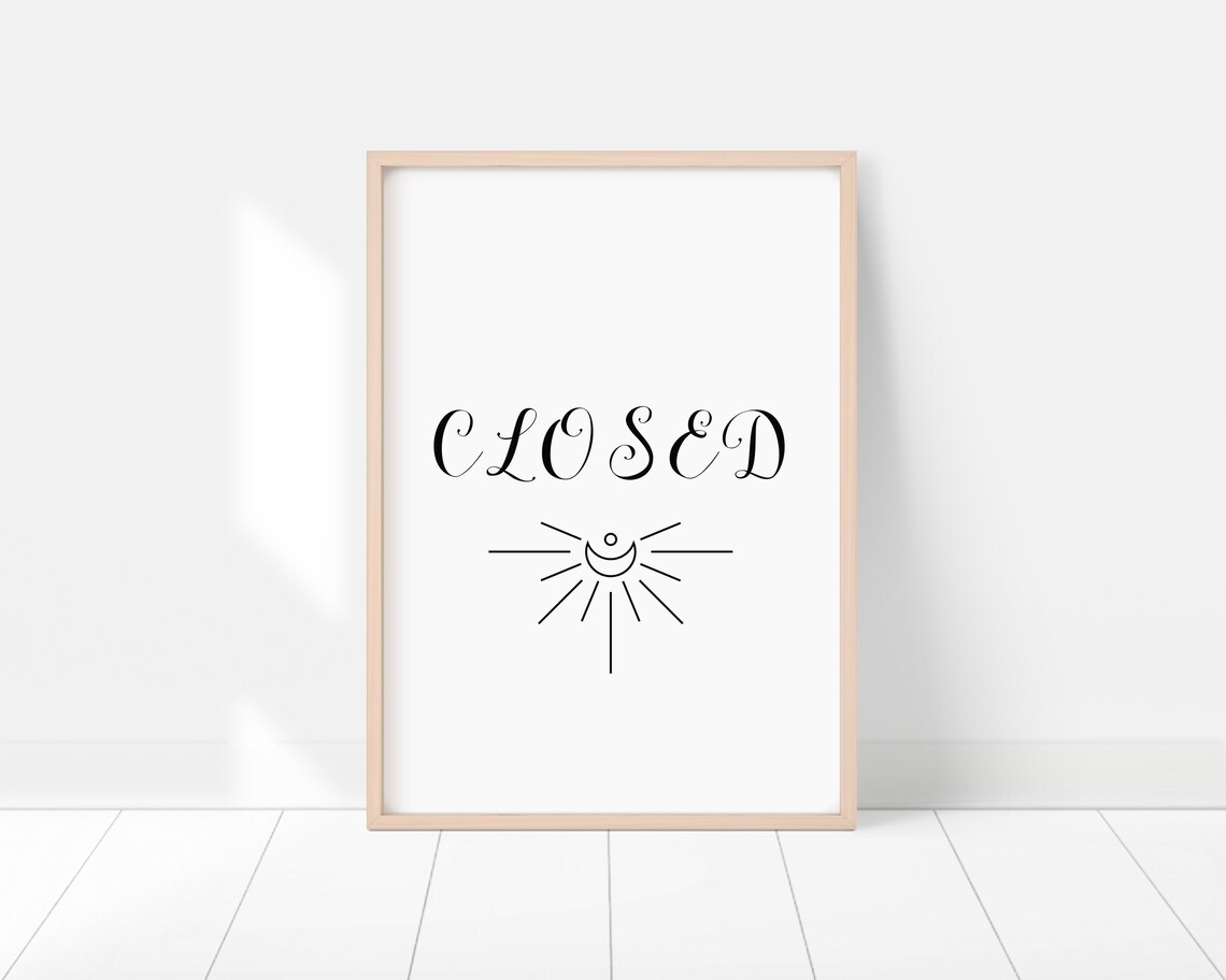 Open and Closed Sign, Open Closed, Printable Open Sign, Printable Store ...