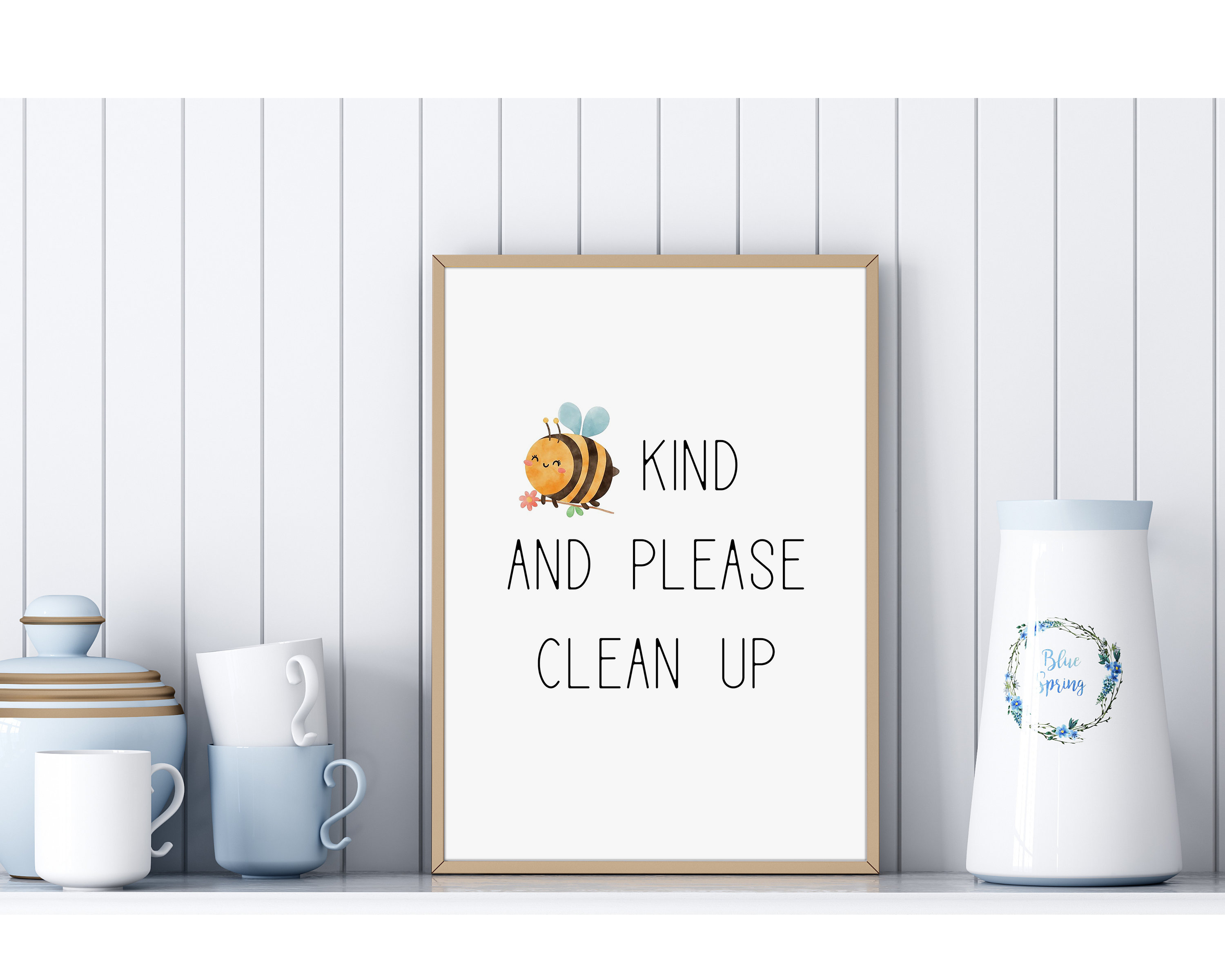 Bee Kind, Be Kind, Please Clean Up, Clean up Sign, Clean up Printable ...