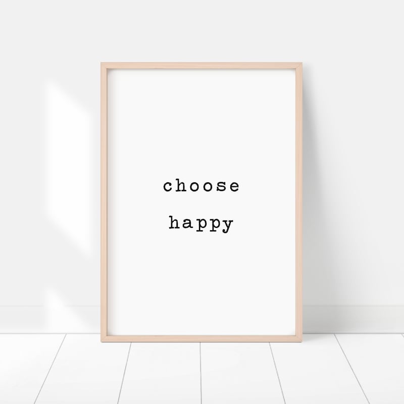 Choose Happy Print - Etsy