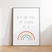 In a Sky Full of Clouds Be a Rainbow, Rainbow Art, Kids Room Decor ...