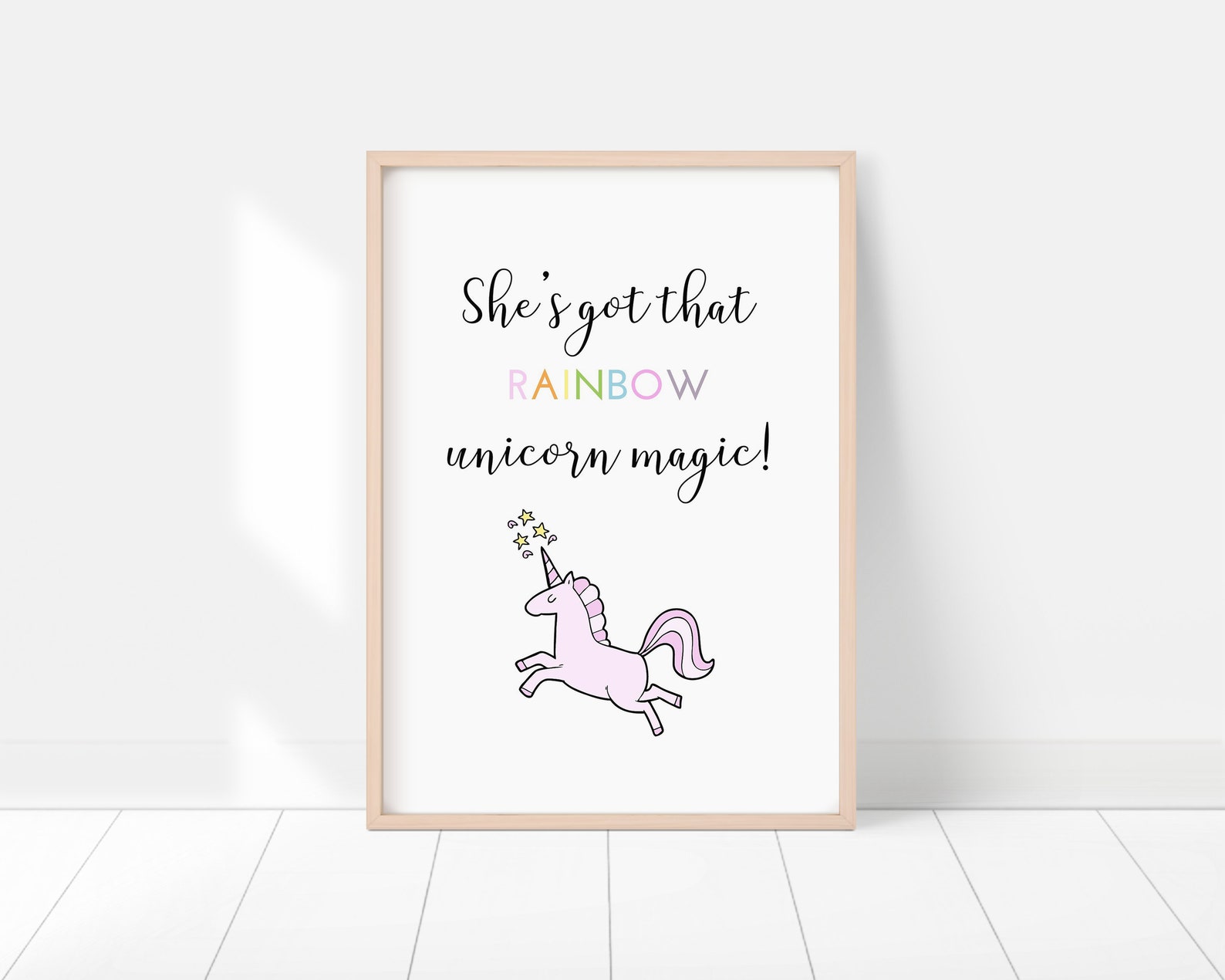Rainbow Unicorn Magic Unicorn Wall Art Unicorn Printable - Etsy