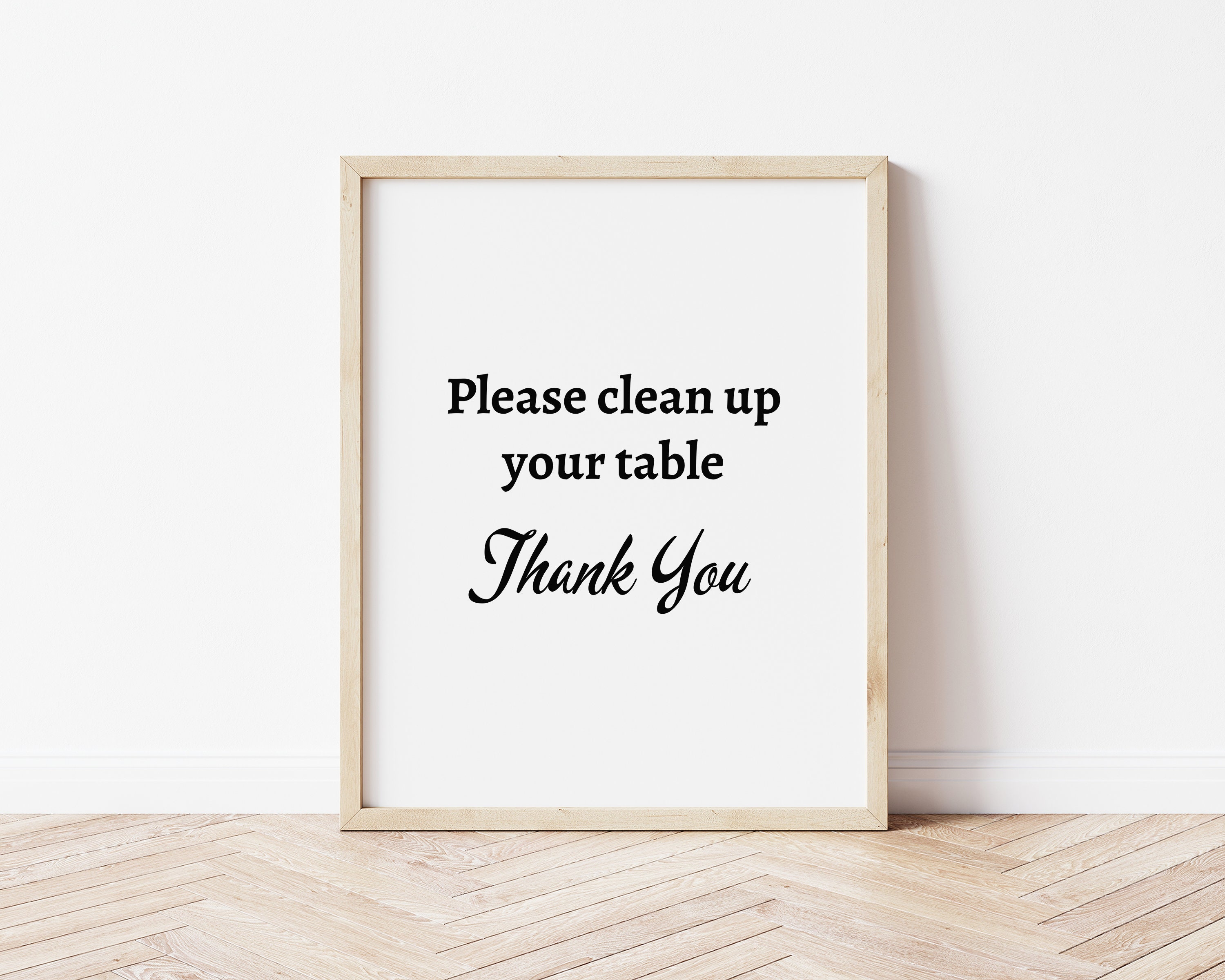 Clean Off Table