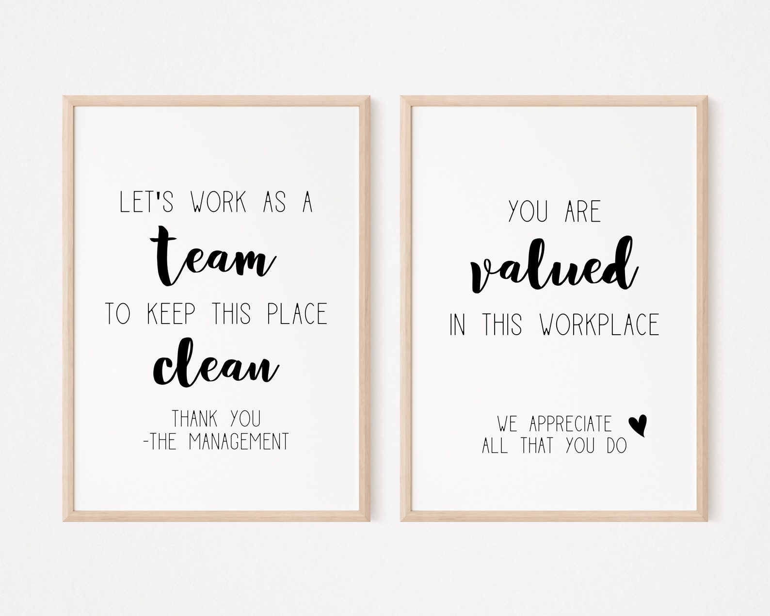 Set of 2 Breakroom Art, Office Wall Art, Office Art, Set of 2 Office ...