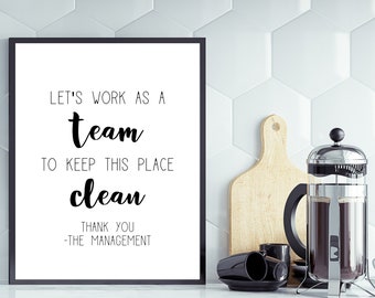 Clean Room Sign | Etsy