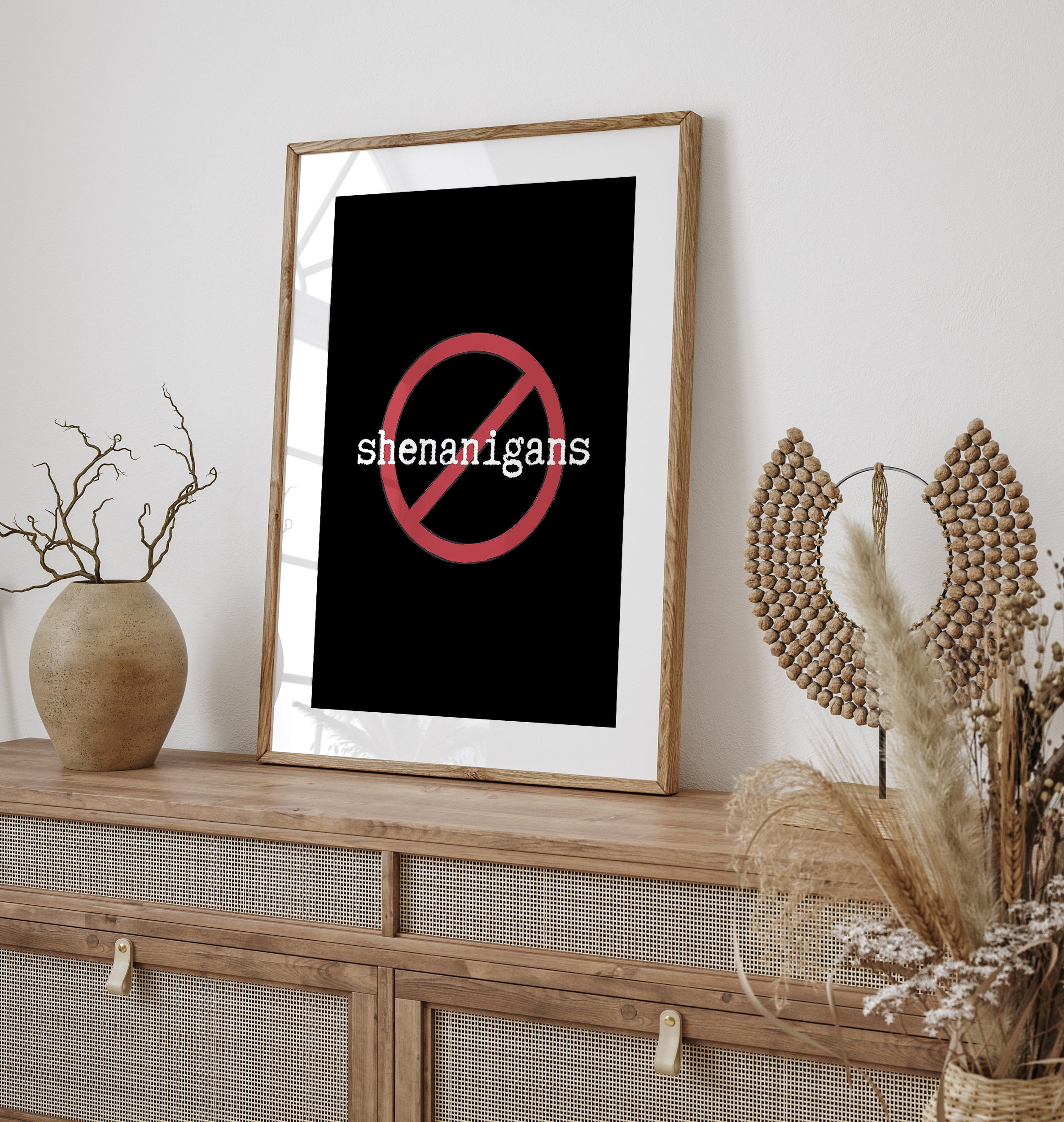 No Shenanigans, Printable Sign, Bar Sign, Restaurant Sign, Shop Sign ...