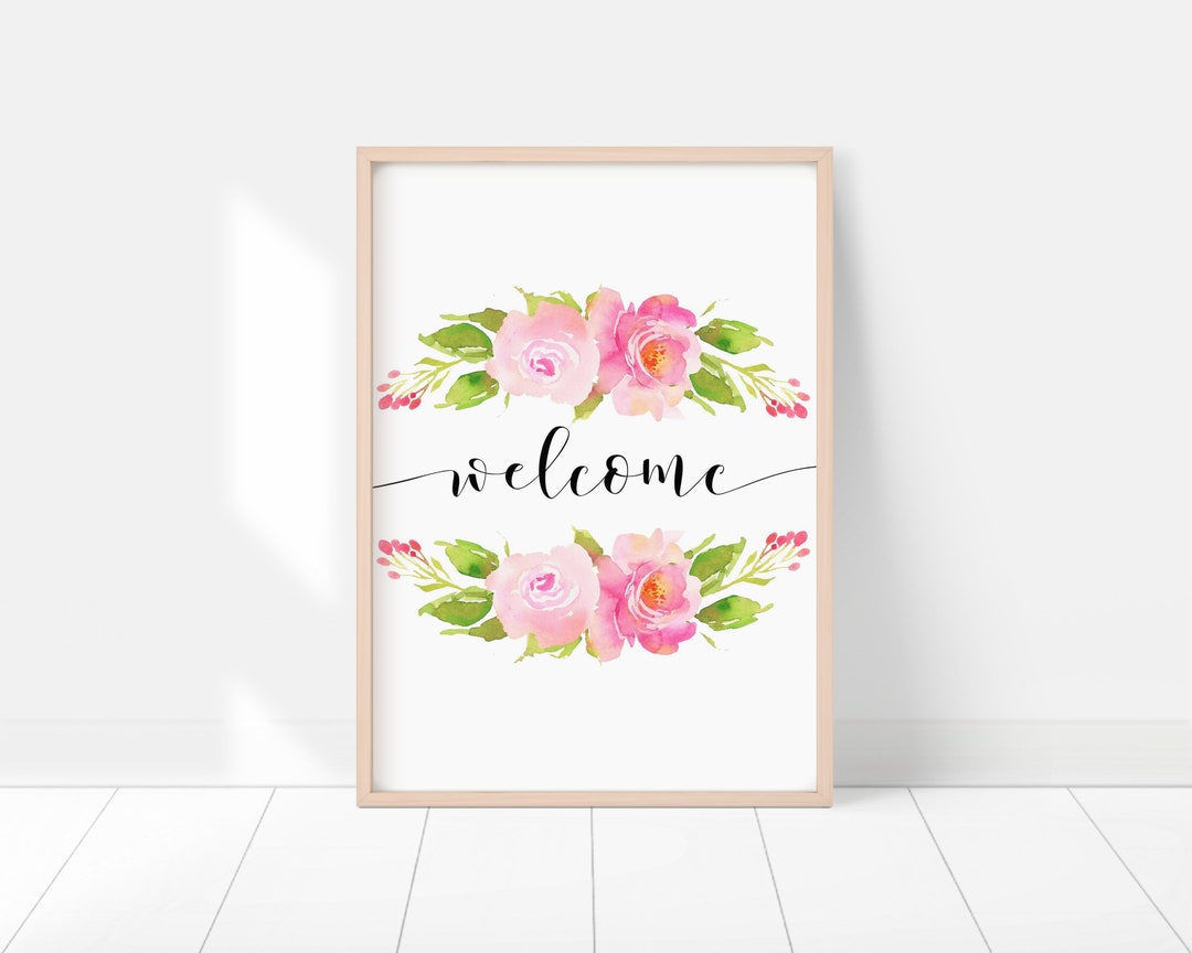 Welcome Sign Printable, Welcome Sign, Entryway Sign, Entryway Printable ...