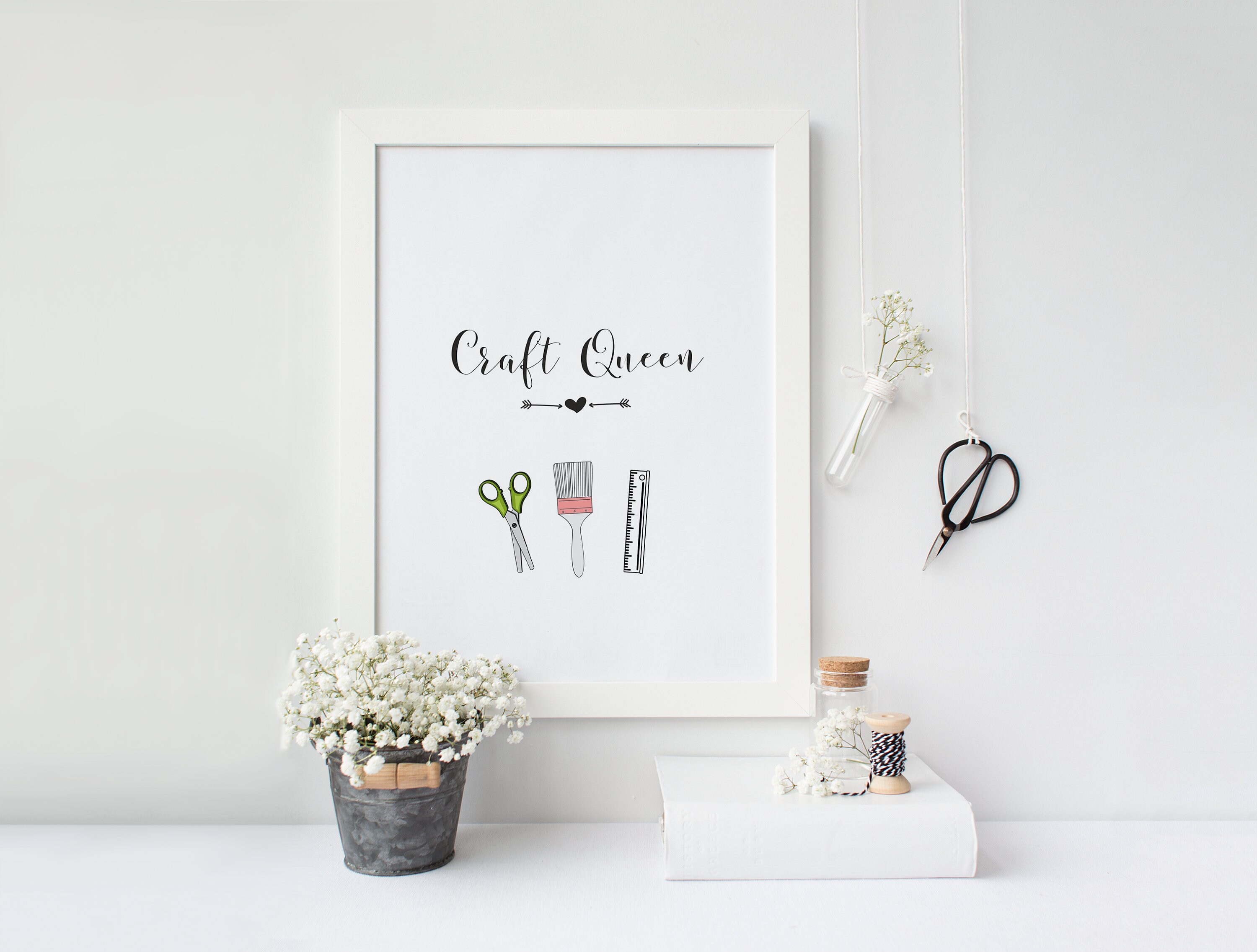 Craft Queen, Craft Room Sign, Craft Room Wall Art, Sewing Room Sign ...