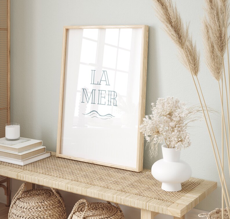 La Mer, the Sea French Quote, French Quote, Printable Art, Sea Quote ...