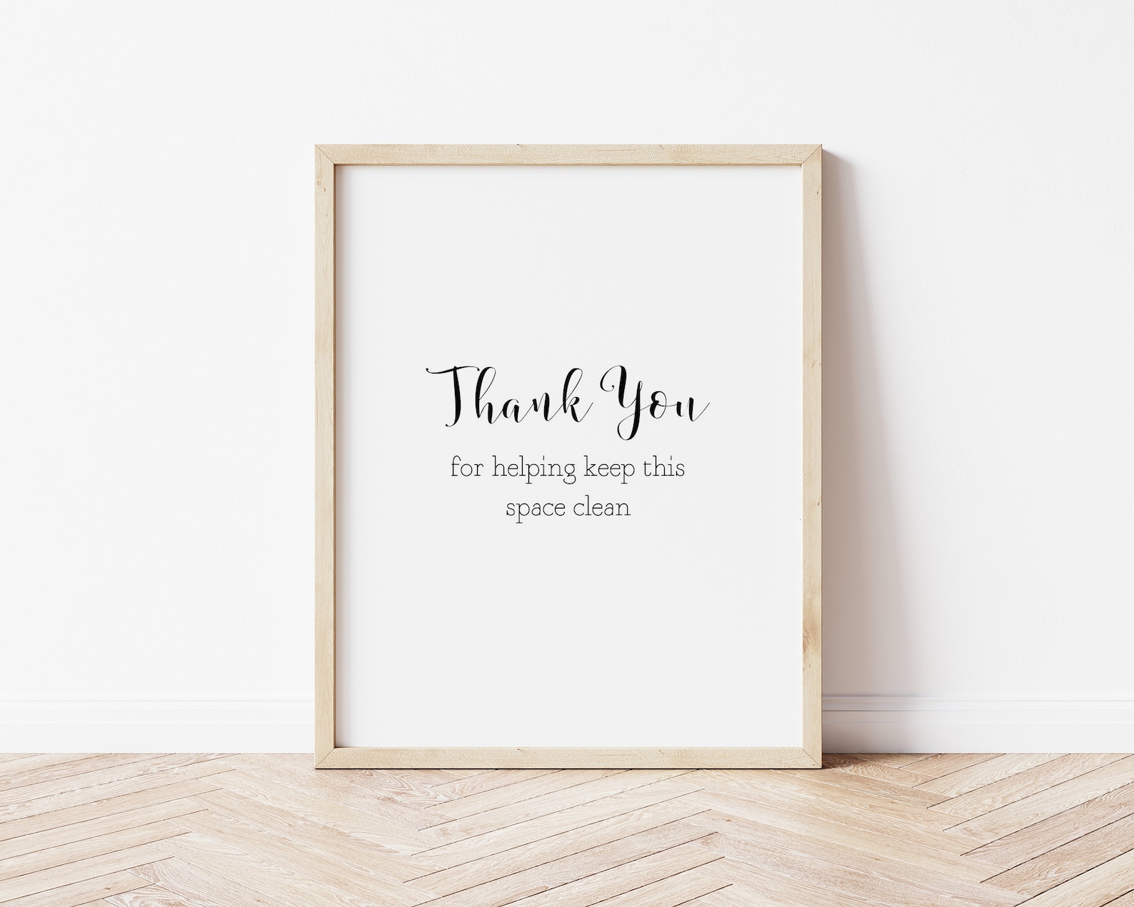 Thank You for Keeping This Place Clean Keep It Clean Sign - Etsy