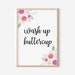 Wash up Buttercup, Bathroom Printable, Kids Bathroom Printable, Wash ...