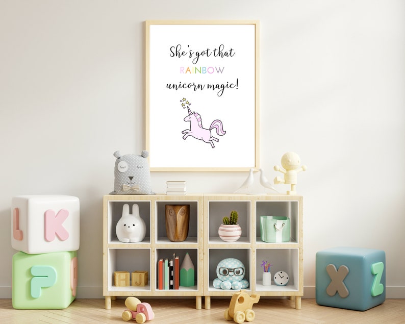 Rainbow Unicorn Magic, Unicorn Wall Art, Unicorn Printable, Printable ...
