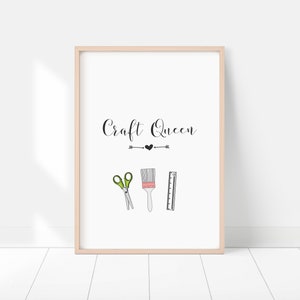 Craft Queen, Craft Room Sign, Craft Room Wall Art, Sewing Room Sign ...
